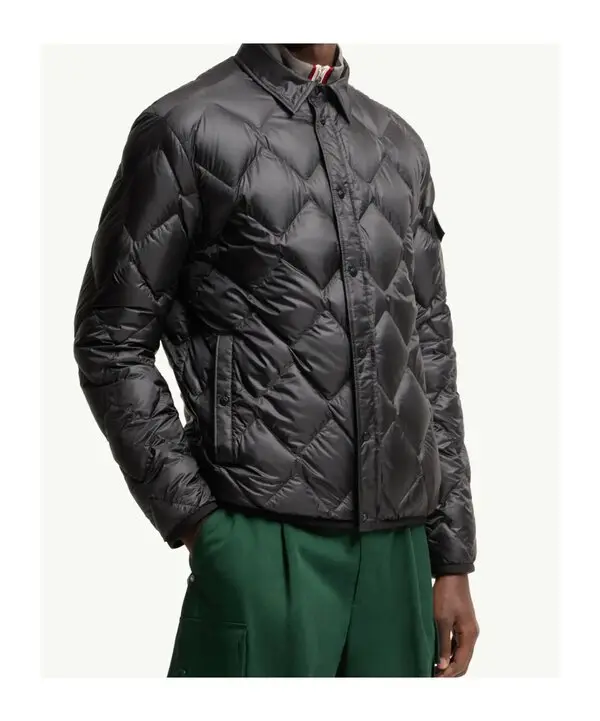 Moncler Collared Button-up Quilted Shirt Jacket