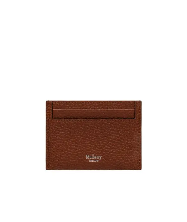 Mulberry Logo Embossed Card Holder - Brown