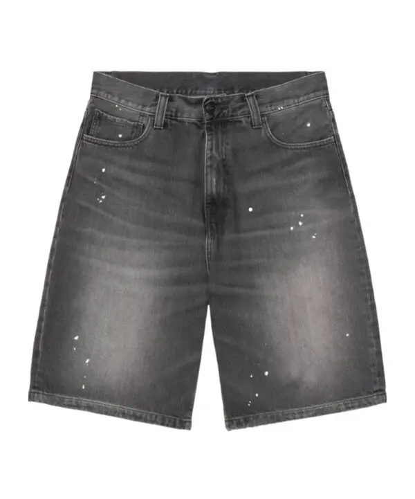 Carhartt Work In Progress Landon Paint-splatter Denim Shorts - Black