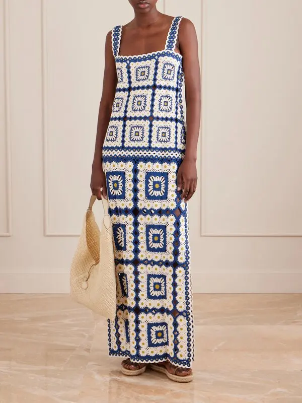 ALEMAIS Dolly" Crochet Cotton Maxi Dress