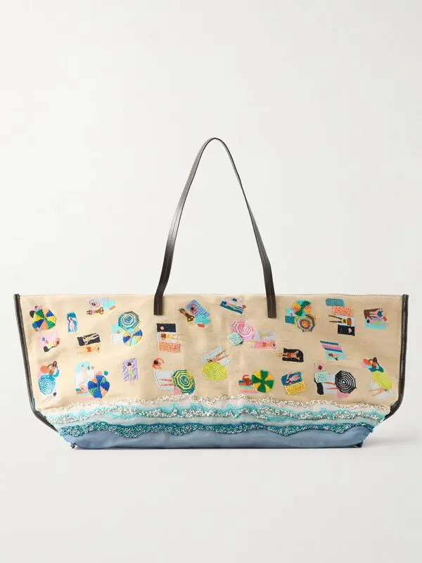 Staud Christos Extra Large Canvas Tote - Neutrals