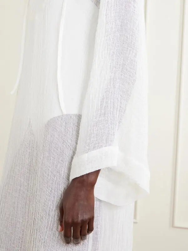 Lisa Marie Fernandez Linen-blend Coverup - White