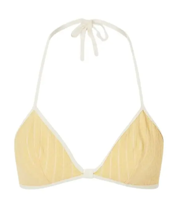 ERES Sunshine Jacquard Bikini Top - Yellow