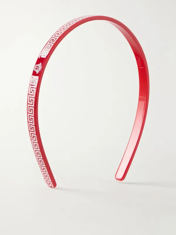 Versace Medusa Acetate Headband - Red