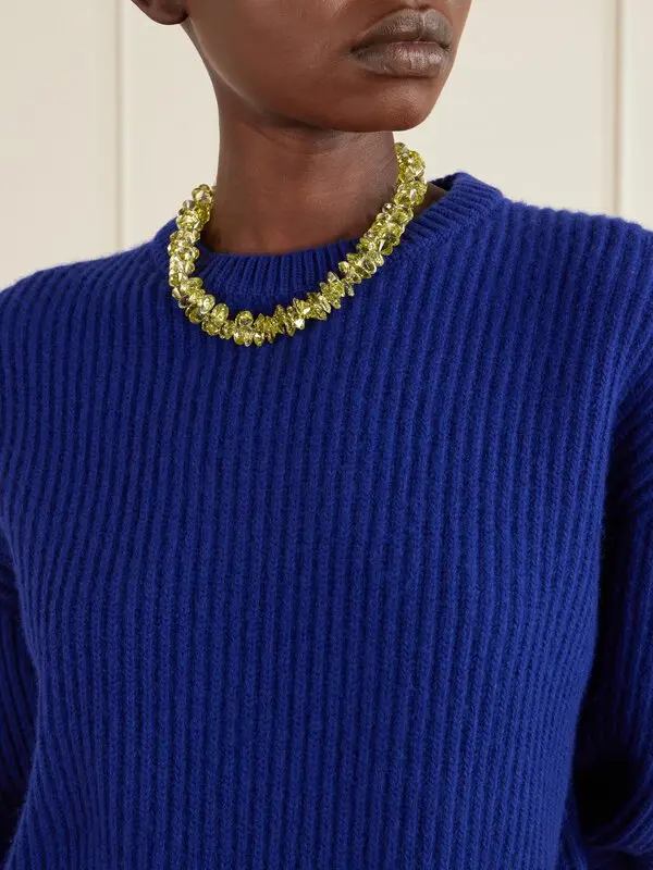 ROXANNE ASSOULIN Gold-tone Cubic Zirconia Beaded Necklace - Green
