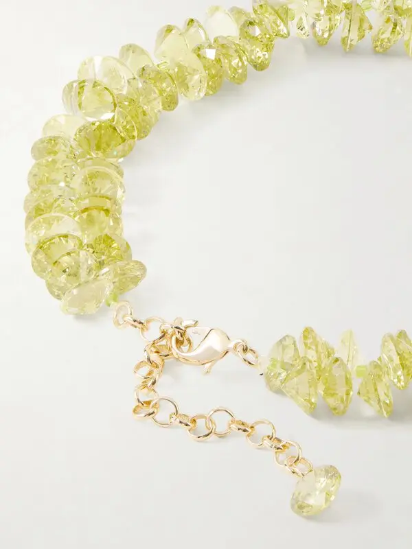 ROXANNE ASSOULIN Gold-tone Cubic Zirconia Beaded Necklace - Green