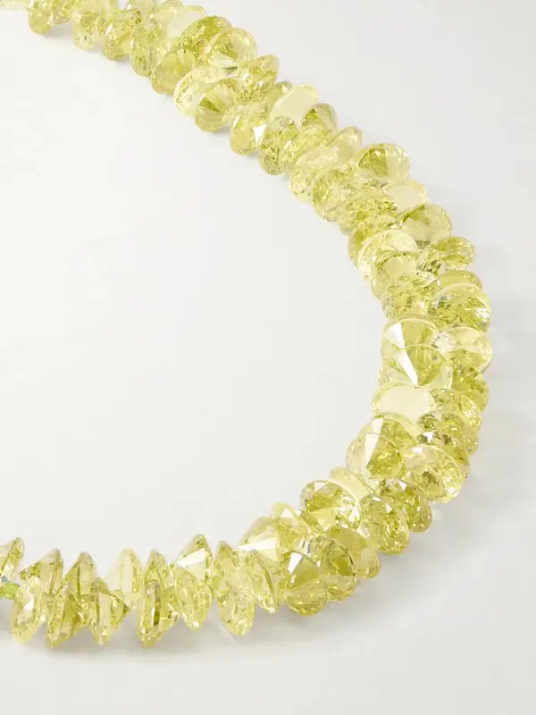 ROXANNE ASSOULIN Gold-tone Cubic Zirconia Beaded Necklace - Green