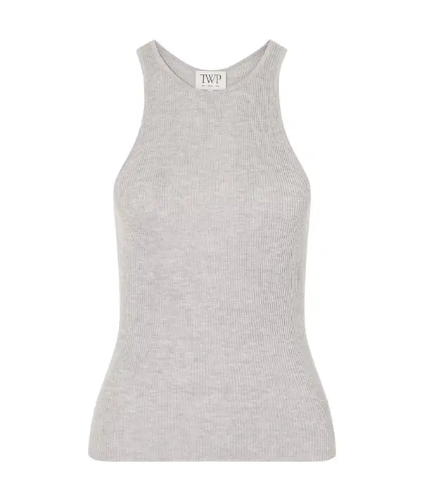 TWP Harbor" Ribbed-knit Silk Blend Tank - Gray