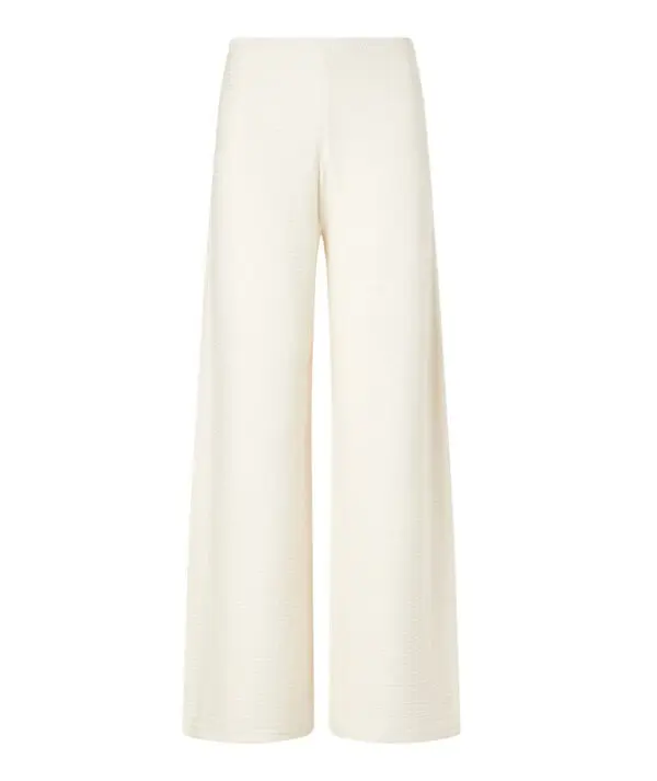 LA LIGNE Babs Crocheted Cotton-blend Wide-leg Pants - Neutrals