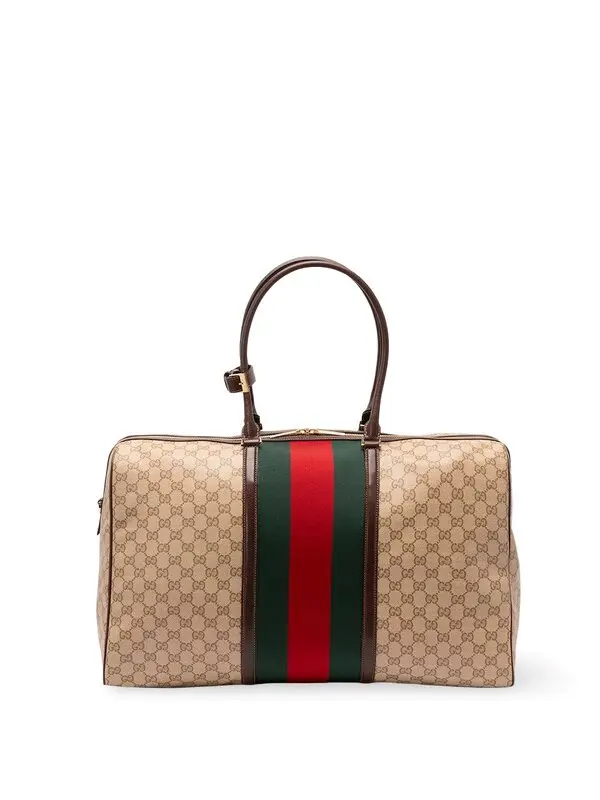 Gucci Gg Canvas Web Stripe Tote Bag - Multicolor