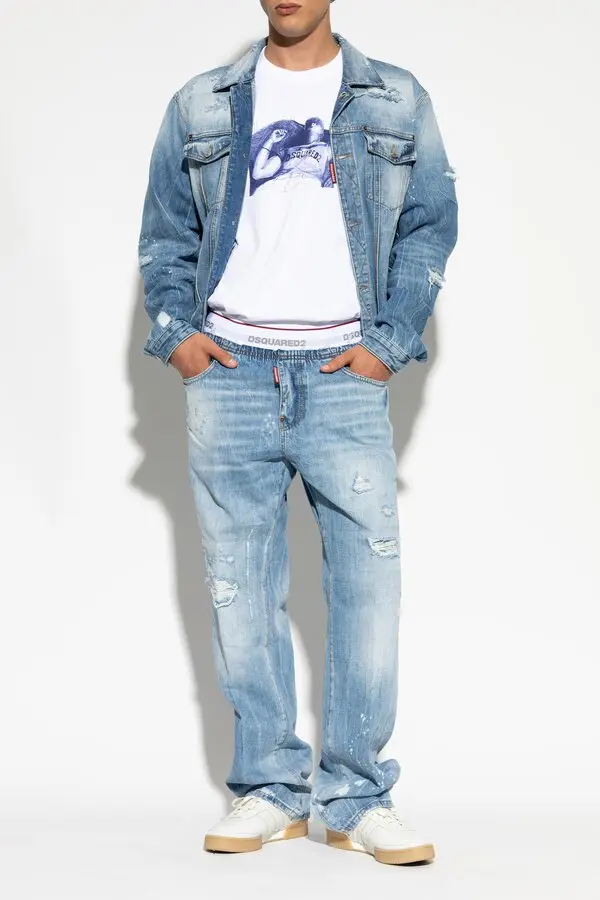 Dsquared2 Denim Jacket With 'vintage' Effect