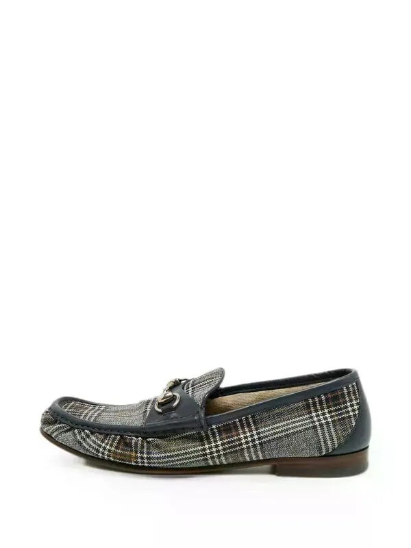 Gucci Horsebit Checked Loafers