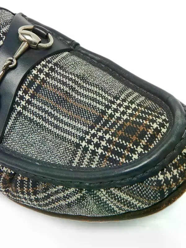 Gucci Horsebit Checked Loafers