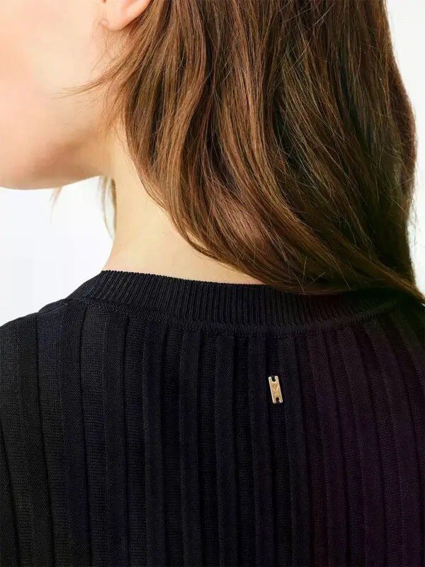 AMI Paris Ribbed Knit Mini Dress