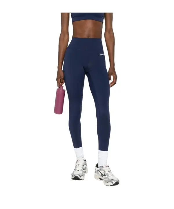 SPORTY  RICH Elastic Waist Leggings - Blue
