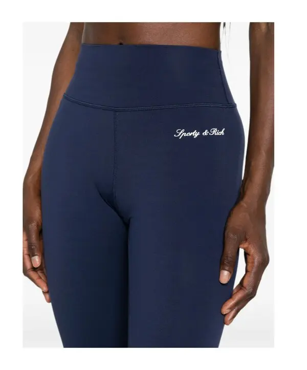 SPORTY  RICH Elastic Waist Leggings