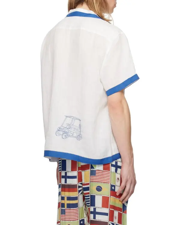 BODE Club Champion Embroidered Shirt - White/blue