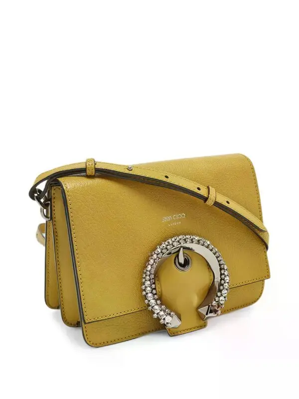 JIMMY CHOO Madeline Crystal Buckle Shoulder Bag - Yellow