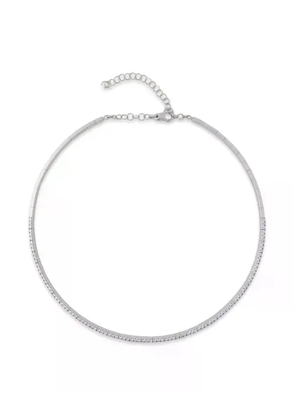 JEWELS AFICIONADO 1.57 Carat Diamond Choker In 18k White Gold - Silver