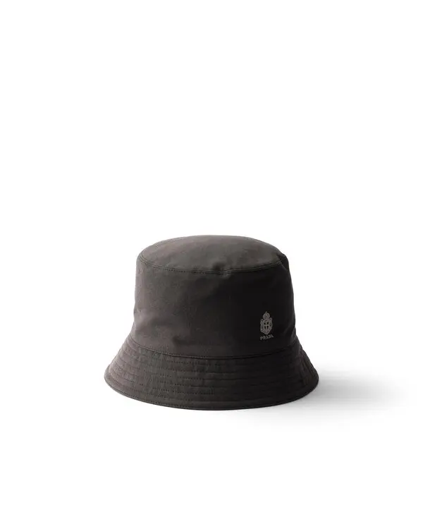 Prada Old Gabardine Bucket Hat - Black
