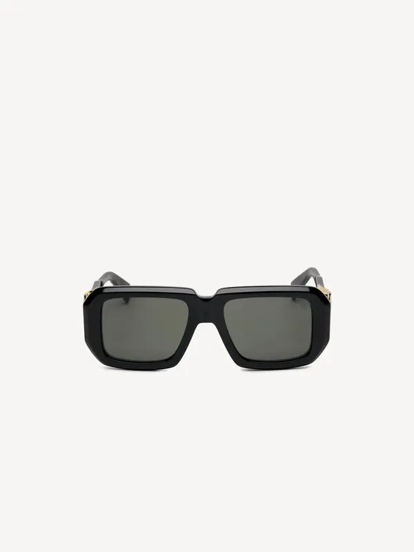 Balmain Anthem-ii Rectangular Sunglasses - Black