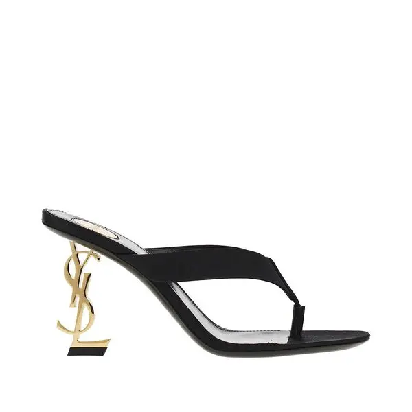 Saint Laurent Opyum' Satin Thong Mules