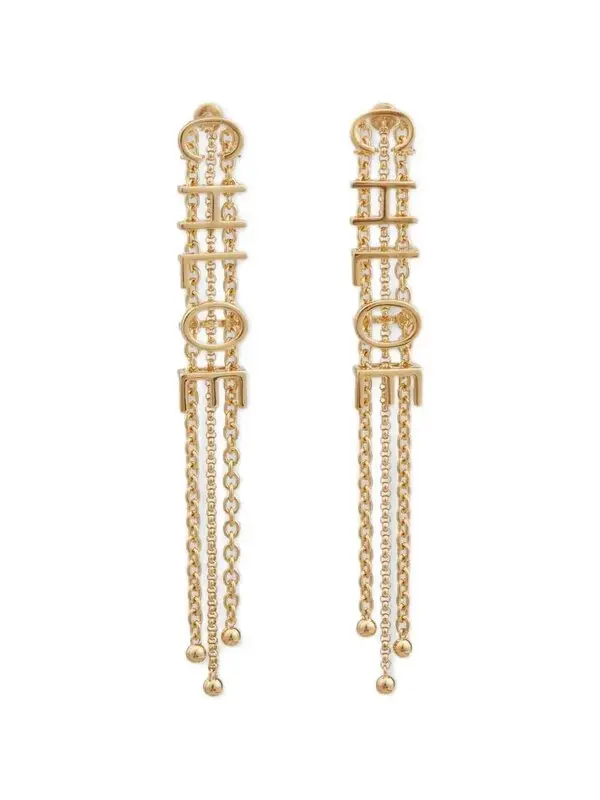 Chloé Long Drop Chain Earrings