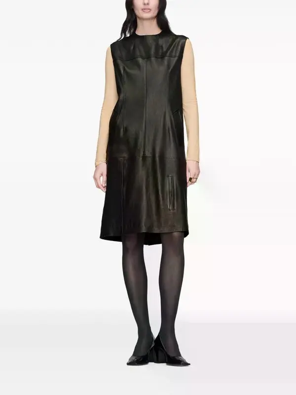 MAISON MARGIELA Patchwork Leather Midi Dress