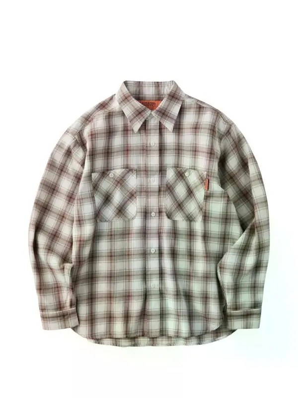 UNIVERSAL OVERALL Ombre-check Long-sleeve Shirt