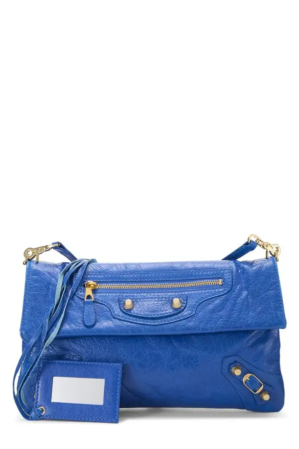 Balenciaga Agneau Giant 12 Clutch Crossbody - Blue
