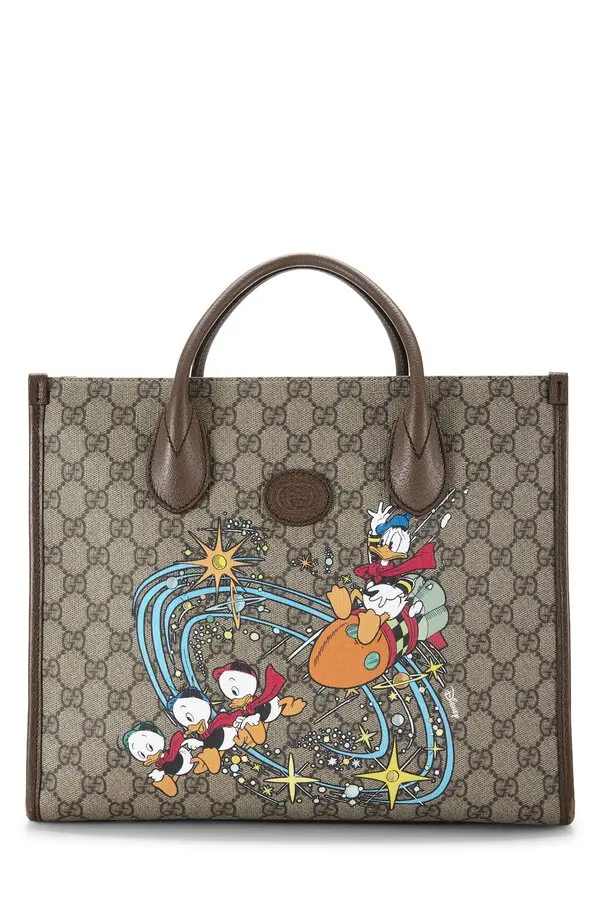 Gucci Disney X Gg Supreme Donald Duck Convertible Tote