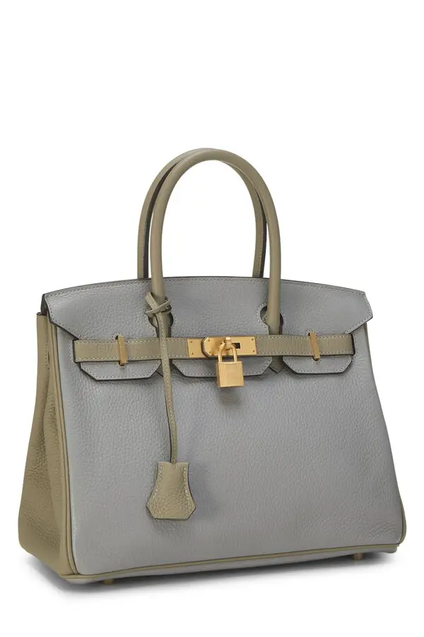 Hermès Blue Glaicer & Sauge Epsom Horseshoe Birkin 30