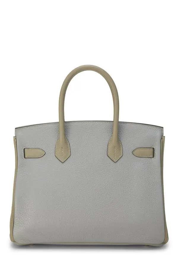 Hermès Blue Glaicer & Sauge Epsom Horseshoe Birkin 30