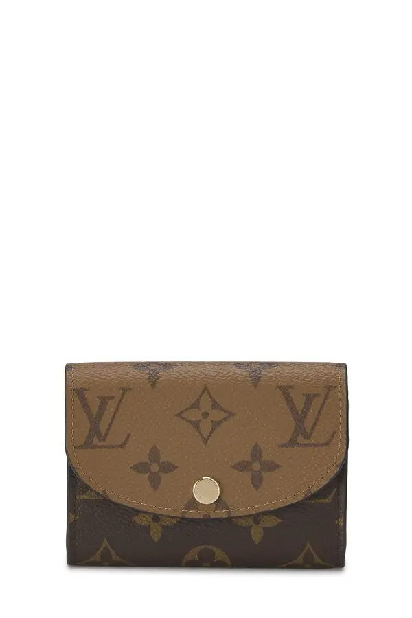 LOUIS VUITTON Monogram Reverse Rosalie Coin Purse - Brown