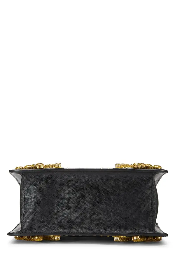 Prada Embellished Saffiano Double Zip Handbag