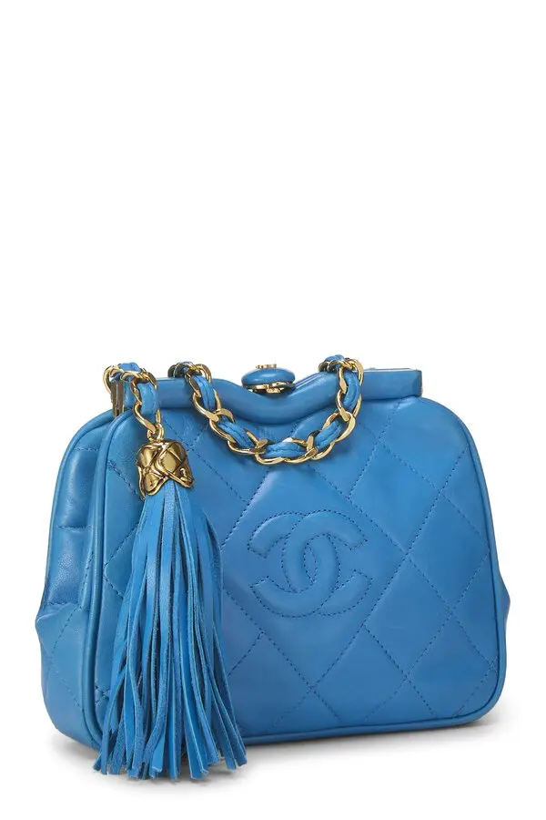Chanel Quilted Lambskin Kiss Lock Waist Pouch