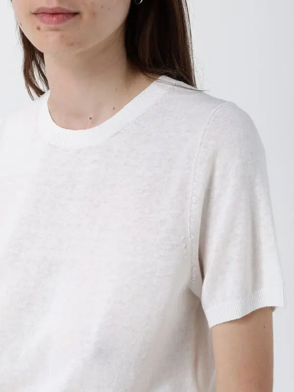 DUNST Linen And Cotton Blend Crewneck Jumper - White