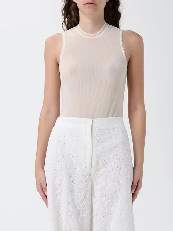 FORTE_FORTE Sleeveless Sheer Top