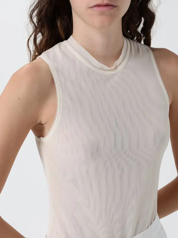 FORTE_FORTE Sleeveless Sheer Top