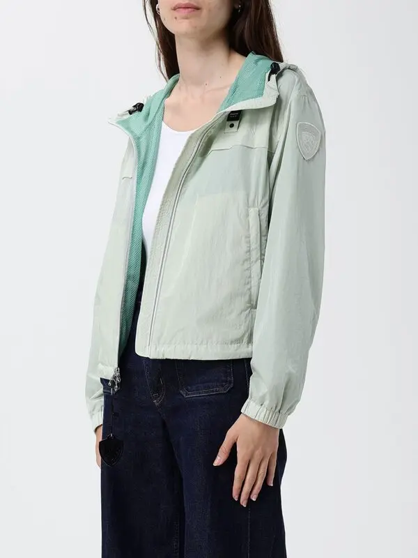 BLAUER. Lightweight Nylon Windbreaker Jacket With Hood