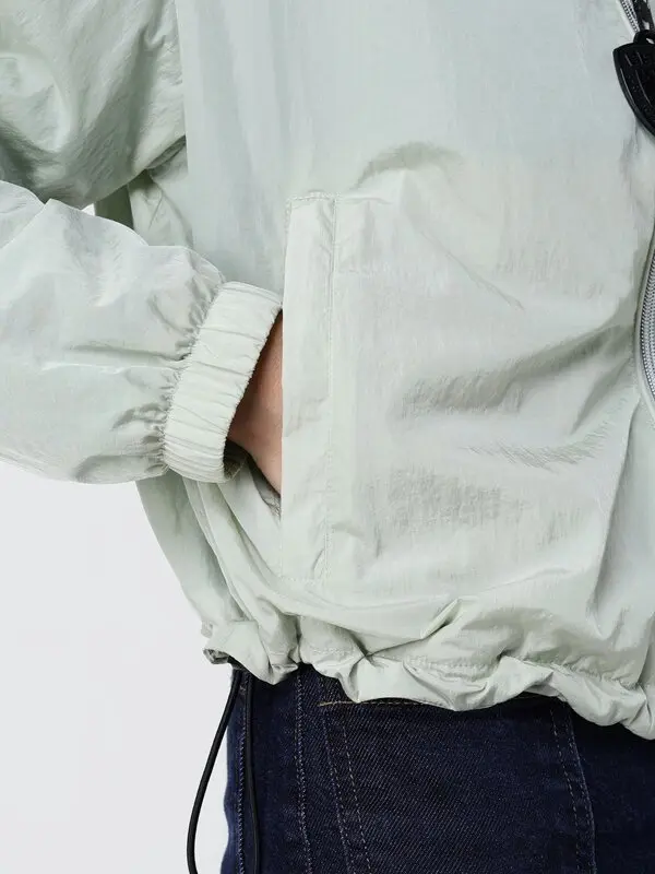 BLAUER. Lightweight Nylon Windbreaker Jacket With Hood