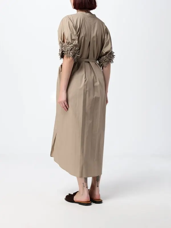 MEIMEIJ Embellished Shirt Dress - Beige