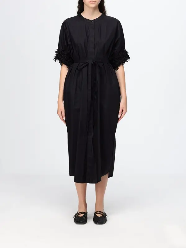 MEIMEIJ Embellished Shirt Dress - Black