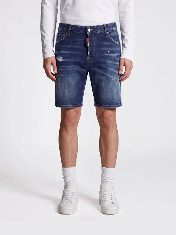 Dsquared2 Cotton Shorts - Navy