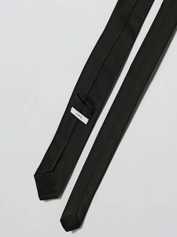 LARDINI Silk Tie - Black