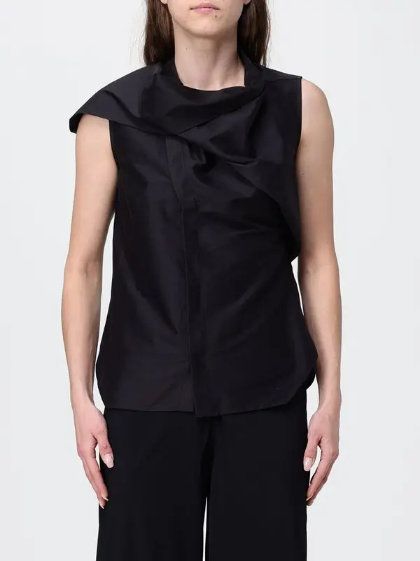 Rick Owens Sleeveless Draped Top - Black