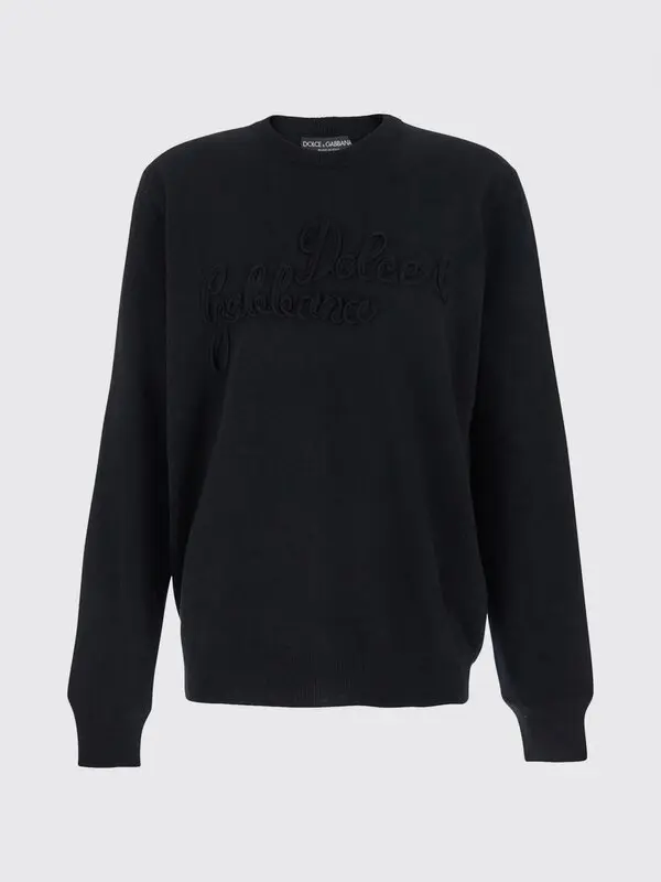 Dolce & Gabbana Virgin Wool Crewneck Jumper With Lettering Logo