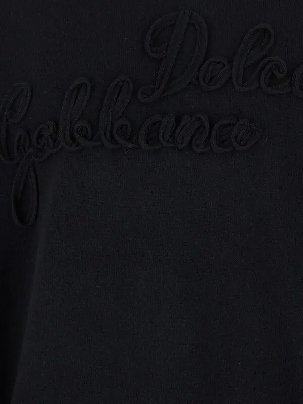 Dolce & Gabbana Virgin Wool Crewneck Jumper With Lettering Logo