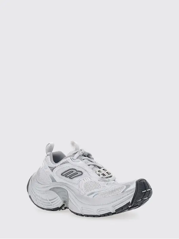 Balenciaga Low-top Mesh And Rubber Trainers With Chunky Sole And Double Pull-tab - Grey