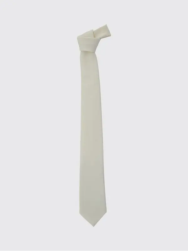 Emporio Armani Classic Silk Neck Tie - White